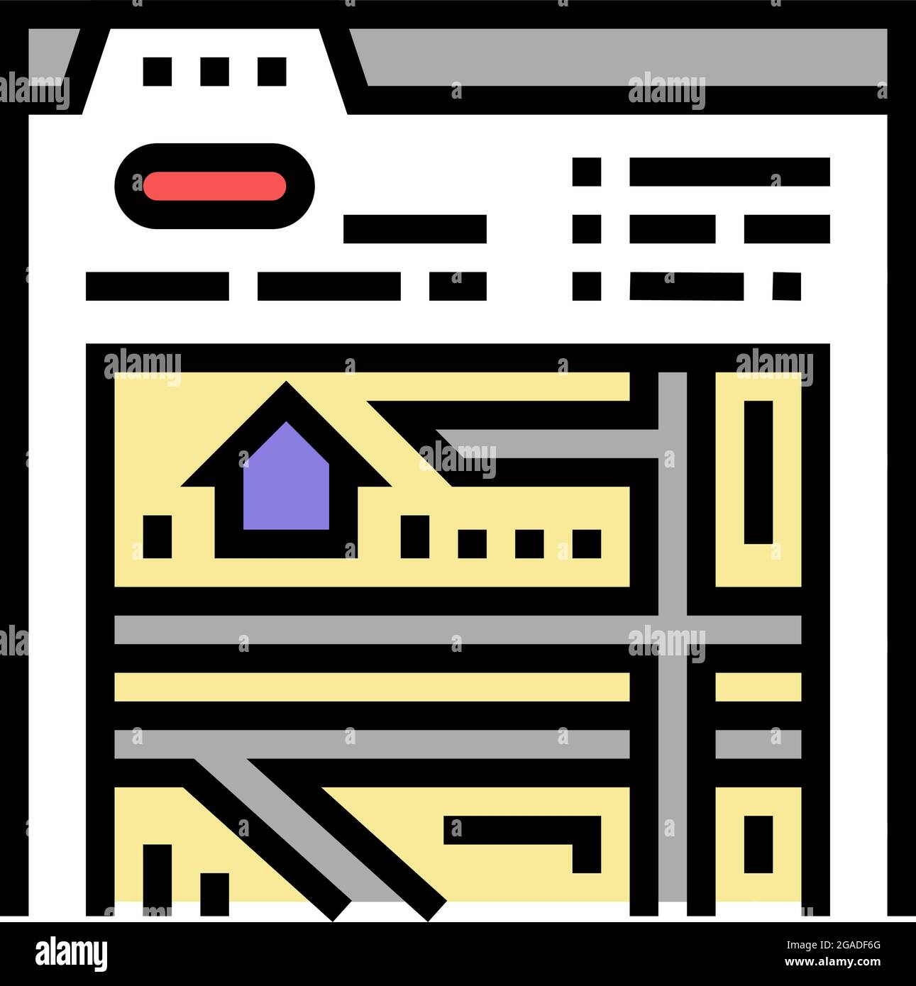 location of area color icon vector illustration Stock Vector Image ...