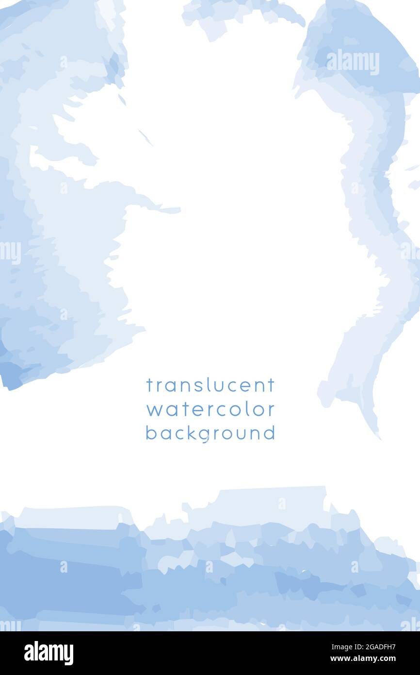 Blue watercolor border frame Stock Vector Images - Alamy