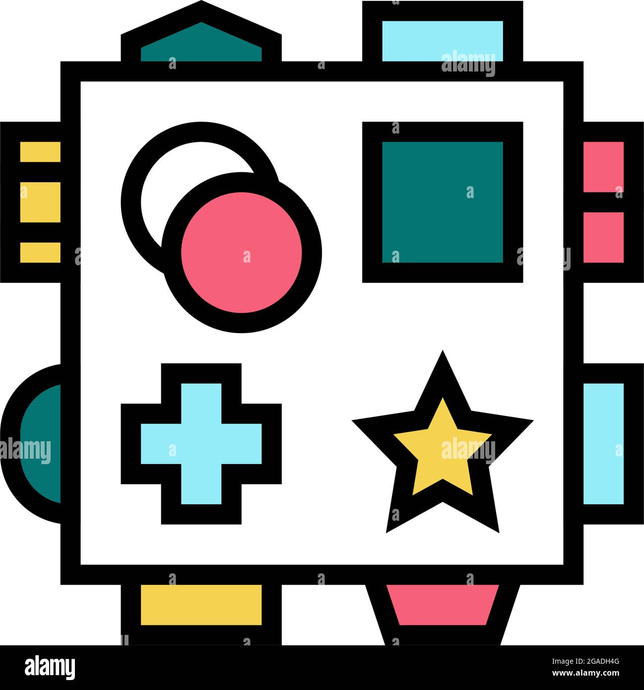 early learning toys color icon vector illustration Stock Vector Image ...