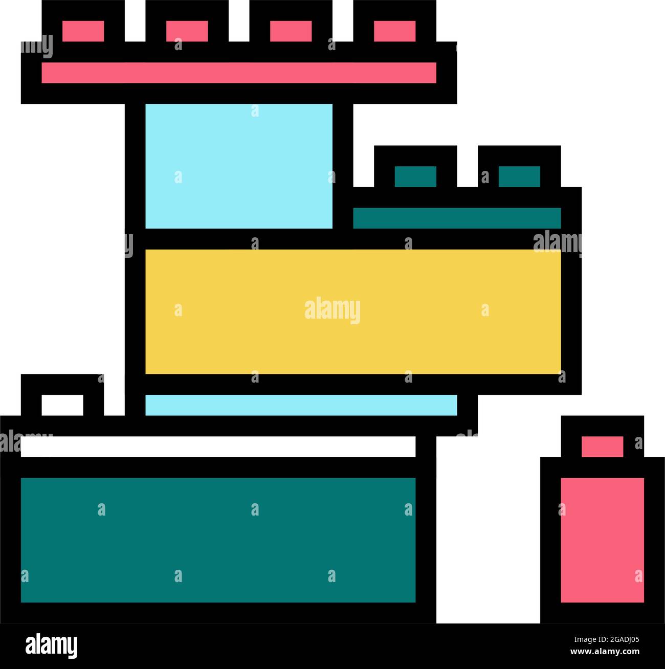 construction toys color icon vector illustration Stock Vector Image ...
