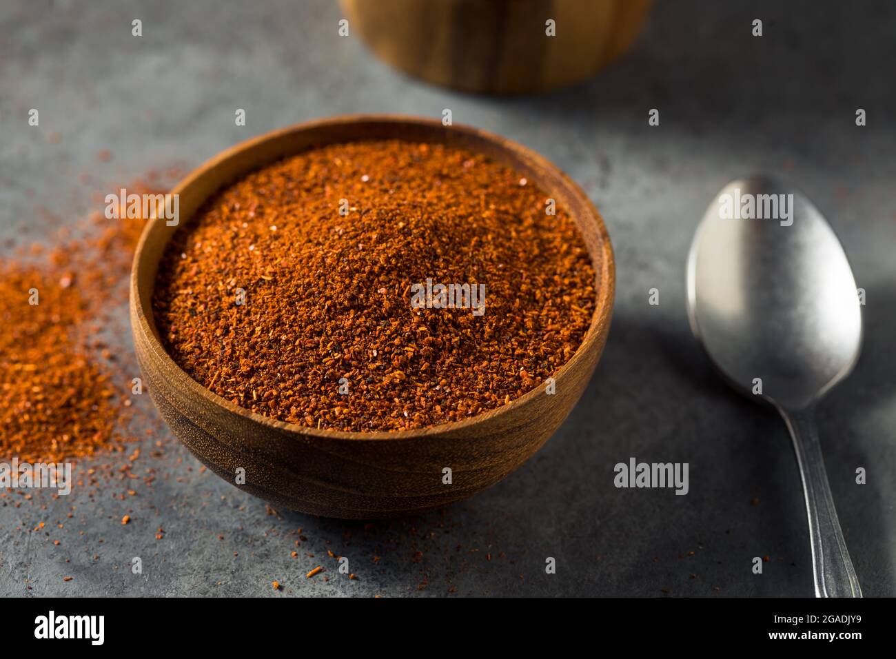 Raw Red Organic Chili Powder Spice in a Bowl Stock Photo - Alamy