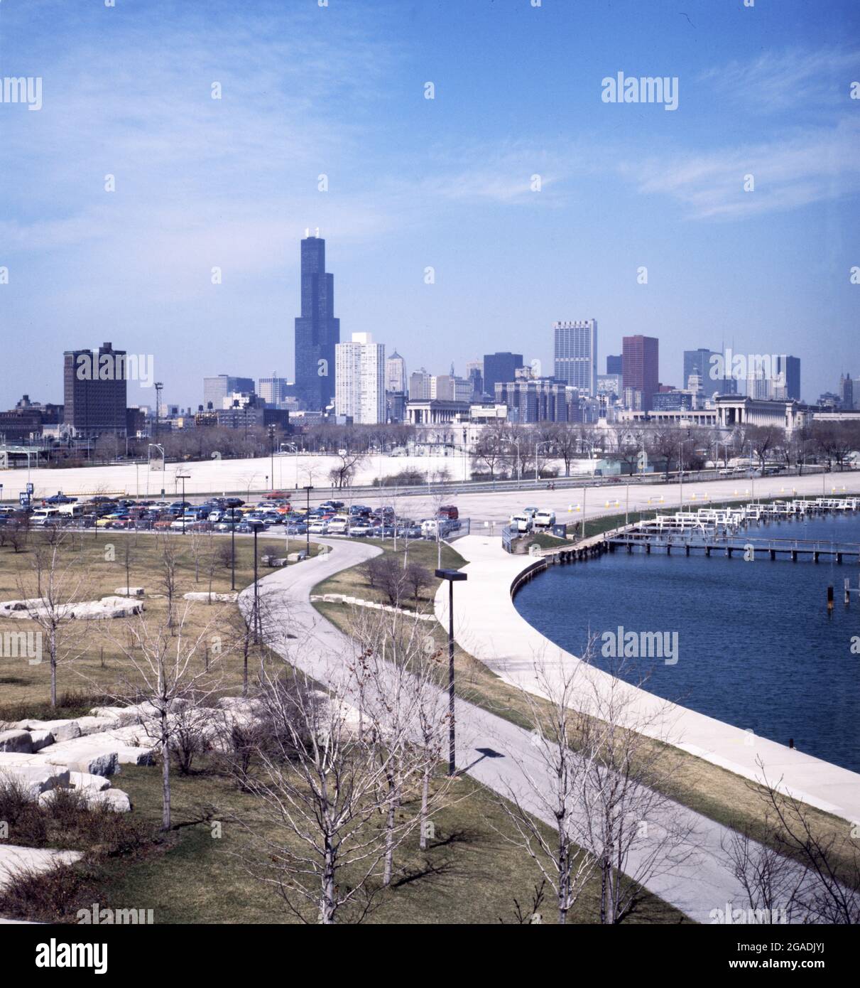 A look at Chicago from McCormick Place, Chicago IL, USA, 1977 Stock ...