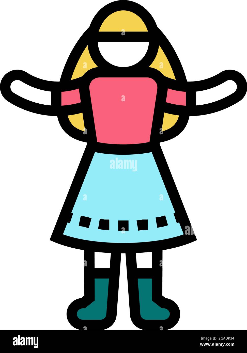 dolls toys color icon vector illustration Stock Vector Image & Art - Alamy