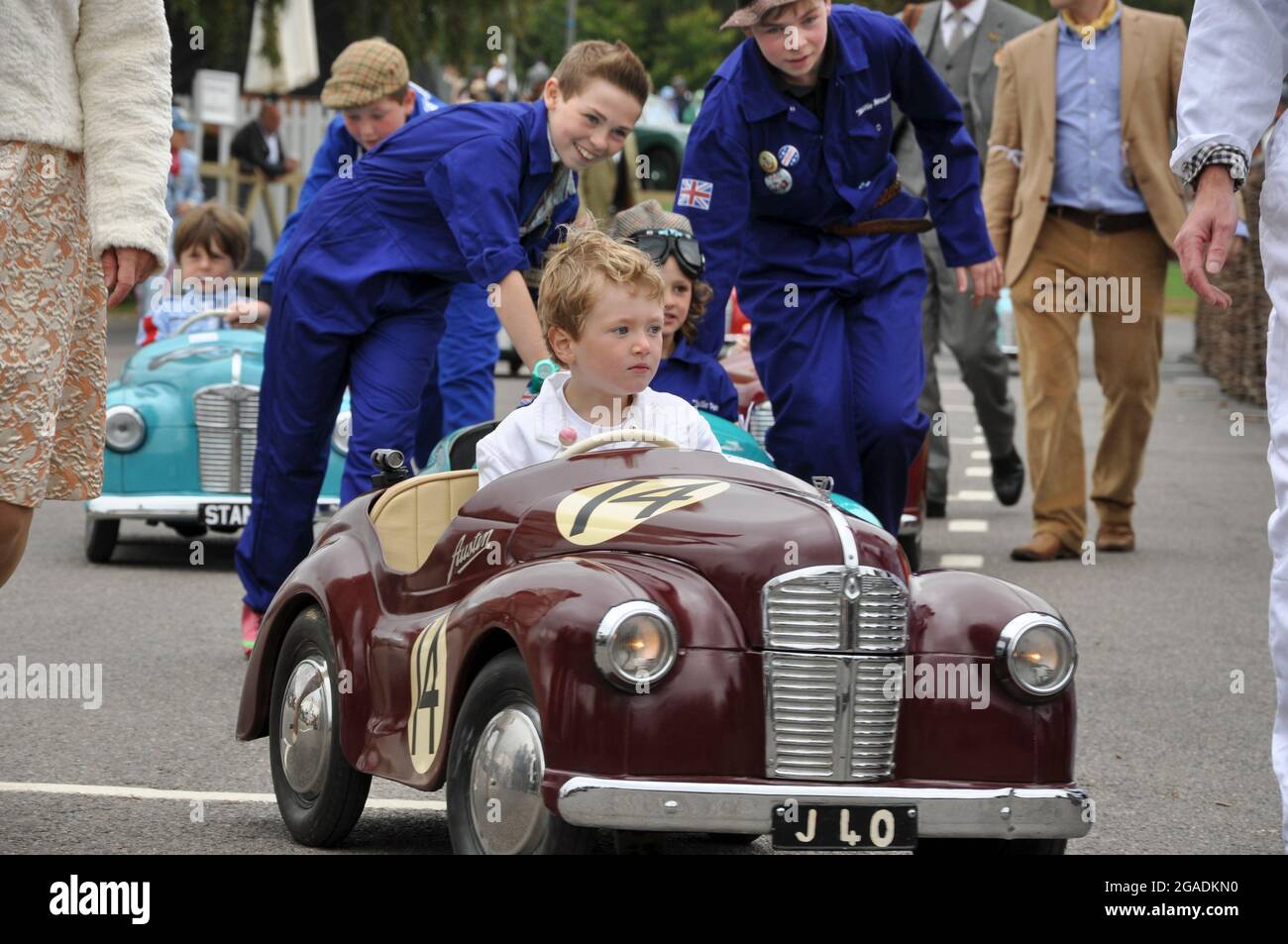 Settrington Cup child racing driver in Austin J40 pedal car at the ...