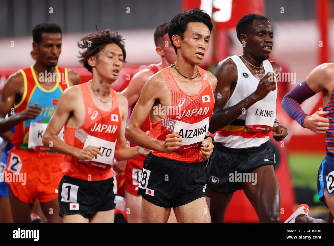 Tokyo, Japan. 30th July, 2021. (L-R) Tatsuhiko Ito, Akira Aizawa (JPN) Athletics : Men's 10000m ...