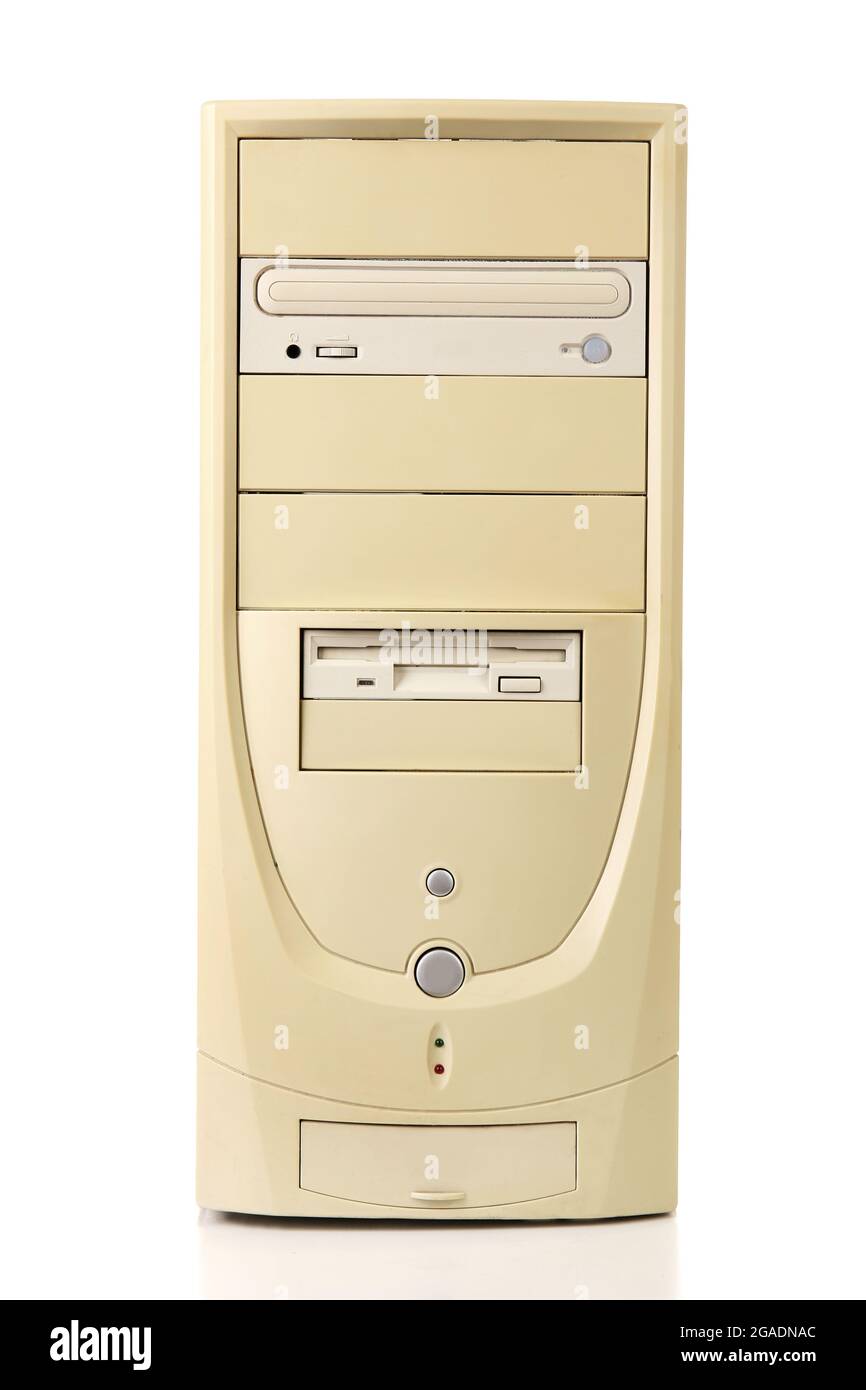 Old computer processor isolated on white Stock Photo - Alamy