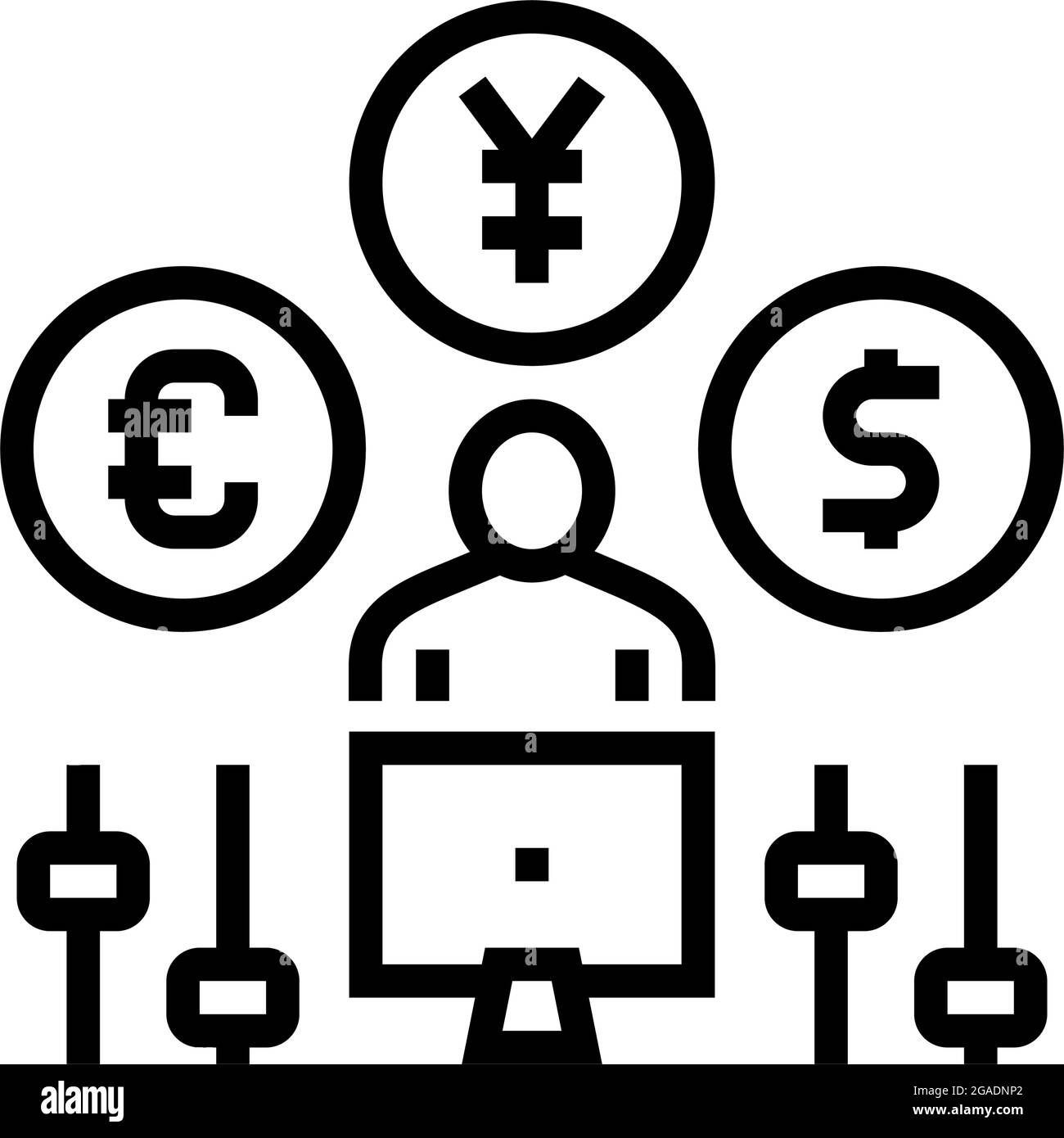 Businessman analyzing financial report line Cut Out Stock Images ...