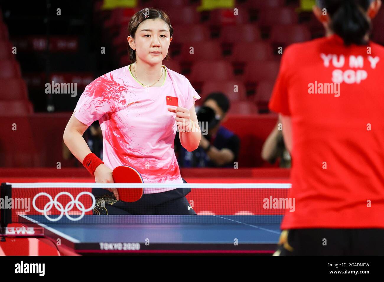 Meng Chen Chen pumped during the Women's Singles Table Tennis Semifinal ...