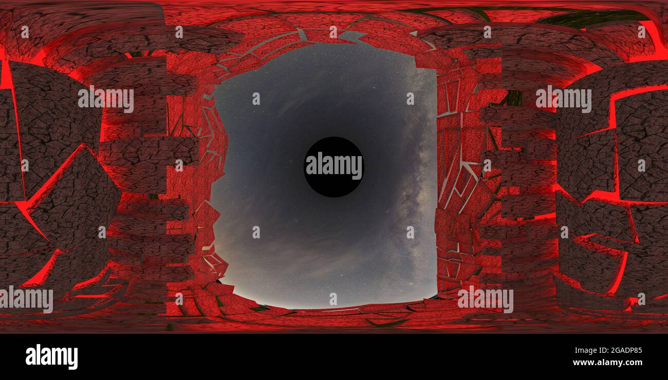 3d illustration, 3d rendering, vr 360 panorama abstract images of the ...