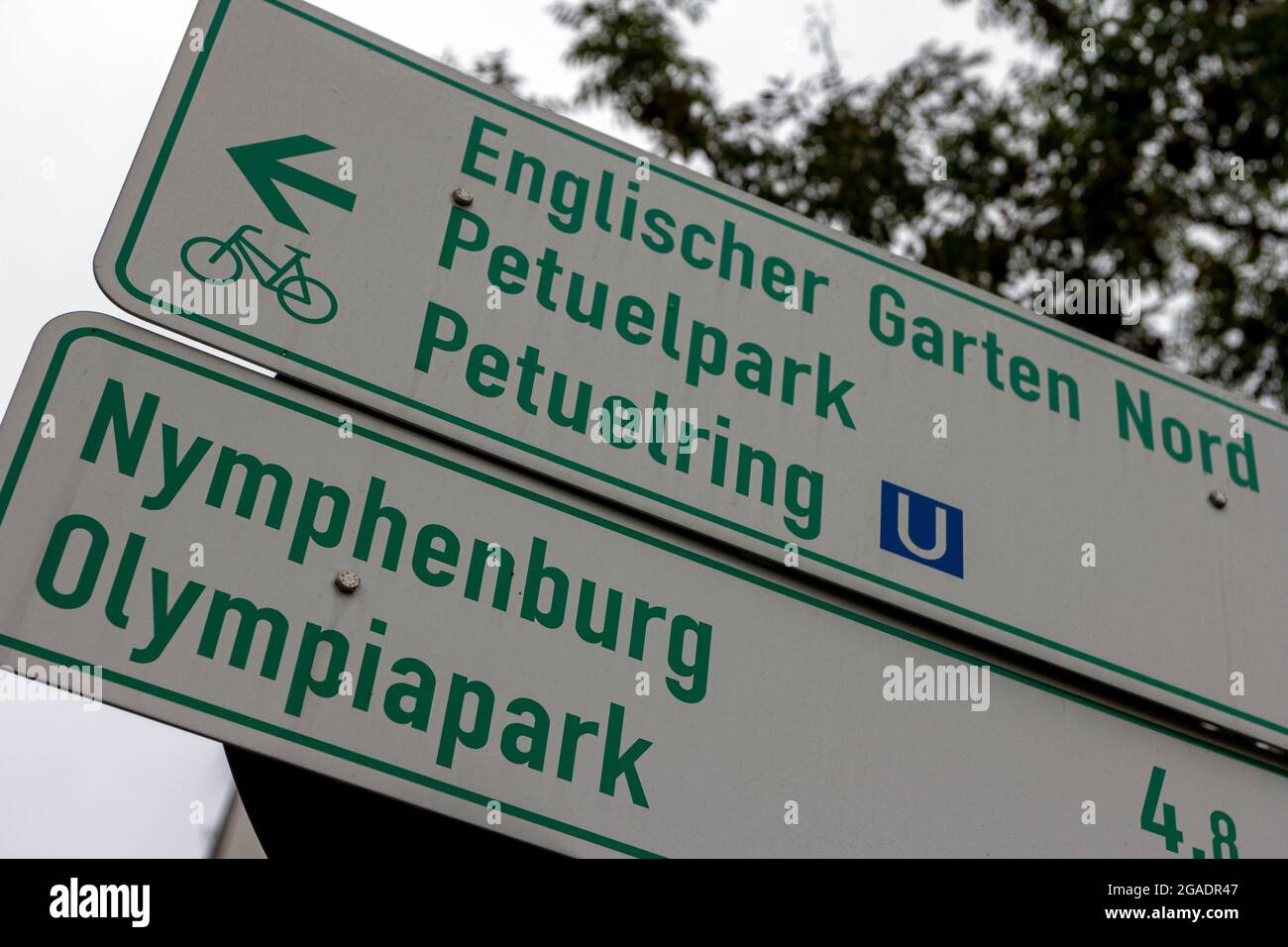 Road sign in Munich, Germany on a summer day Stock Photo - Alamy