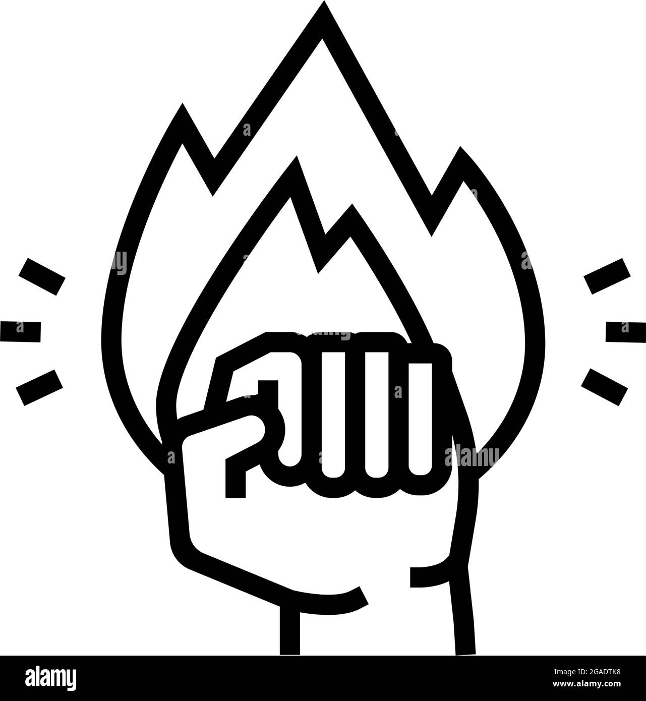 strong power businessman line icon vector illustration Stock Vector ...
