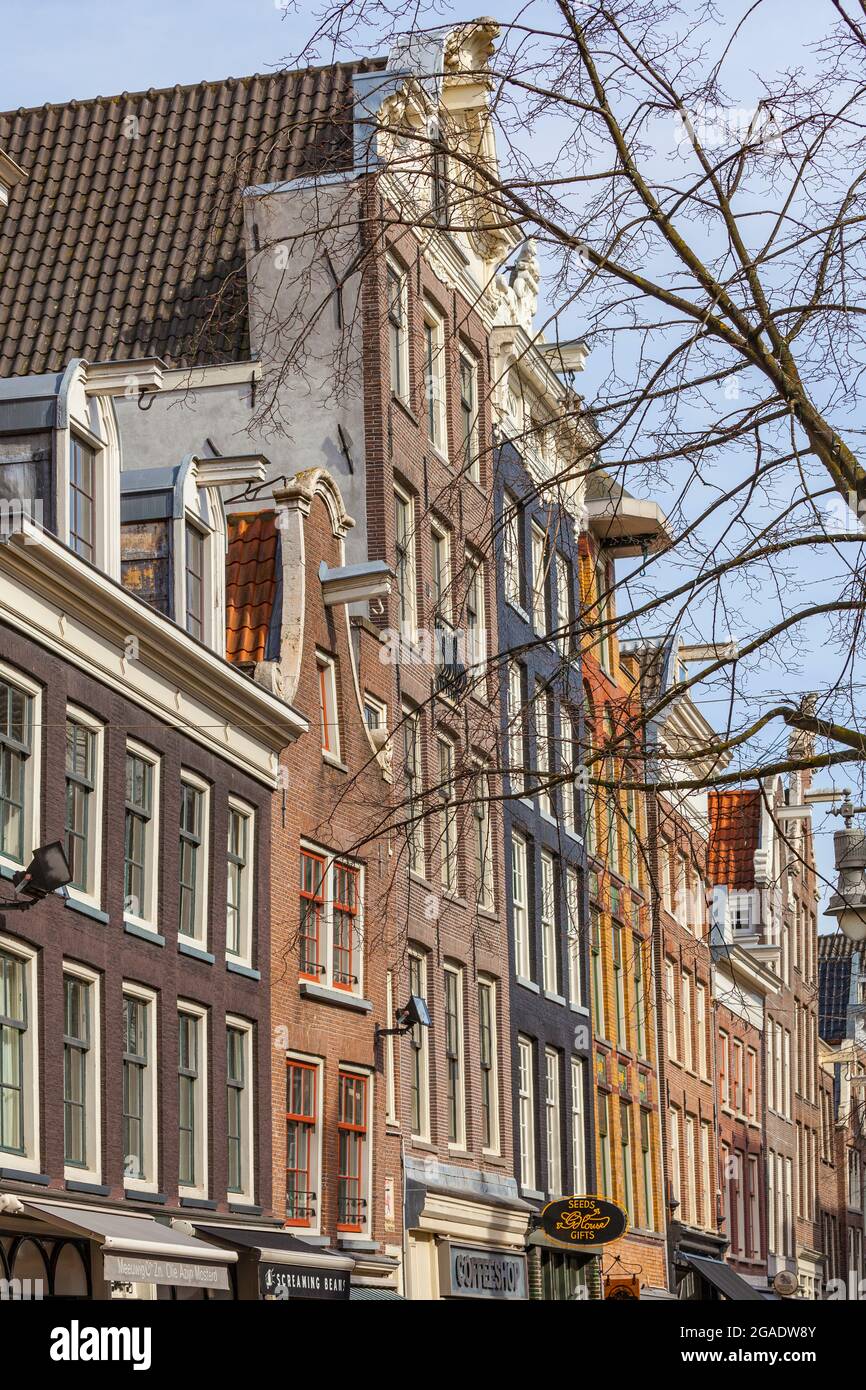 Traditional canalside buildings, Amsterdam, the Netherlands Stock Photo ...