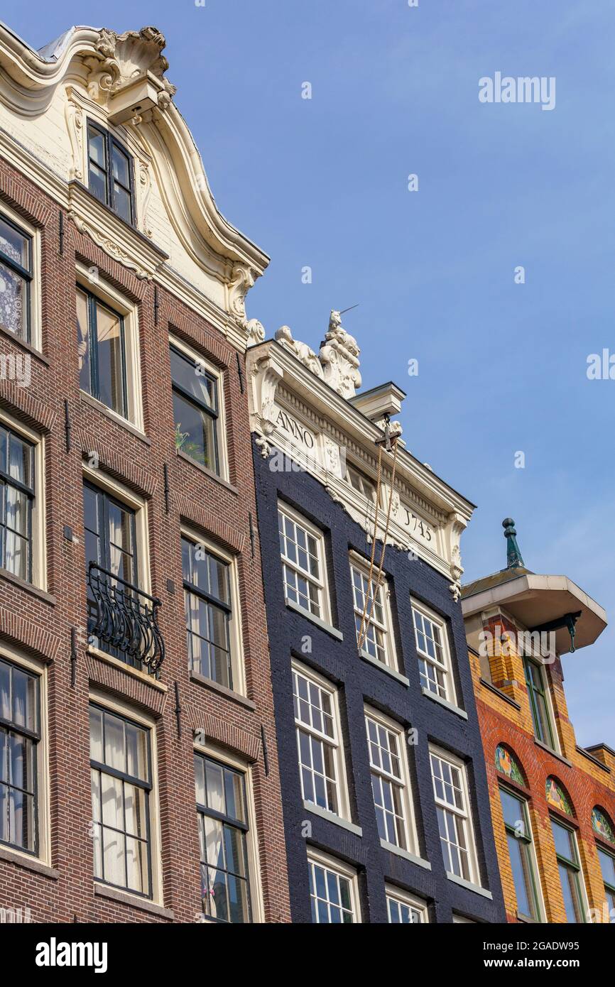 Traditional canalside buildings, Amsterdam, the Netherlands Stock Photo ...
