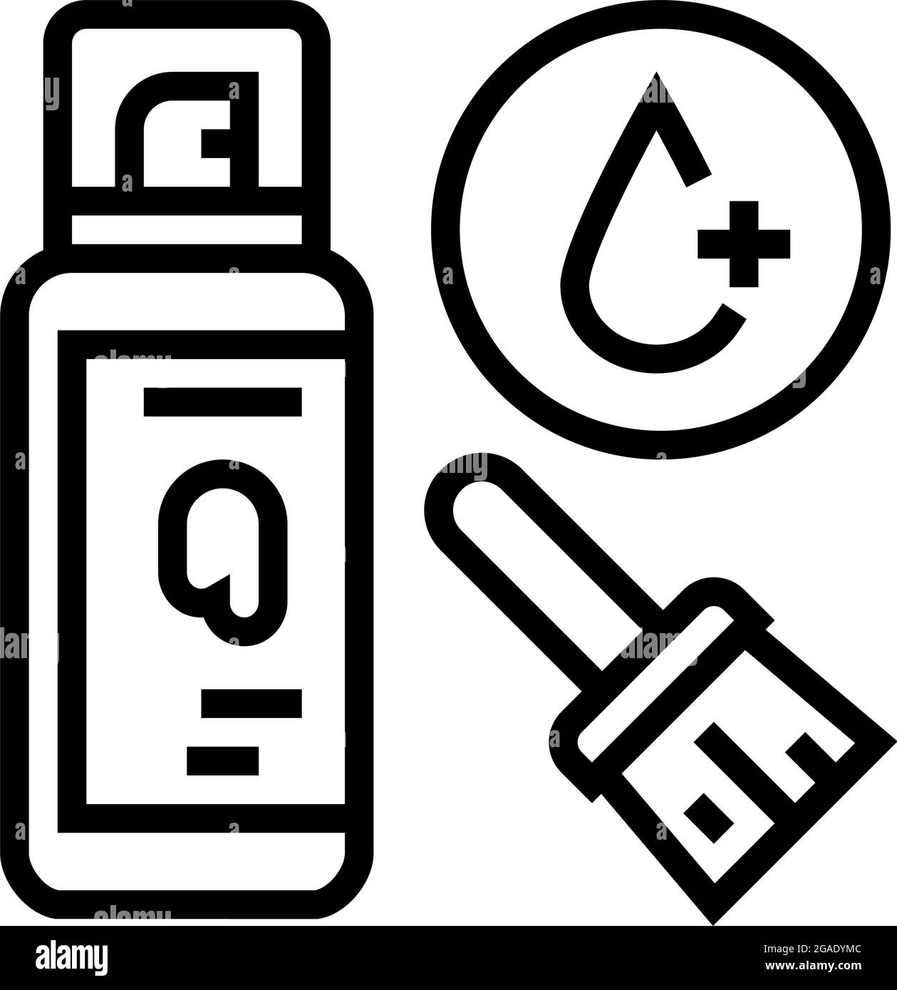 clear coating line icon vector illustration Stock Vector Image & Art ...