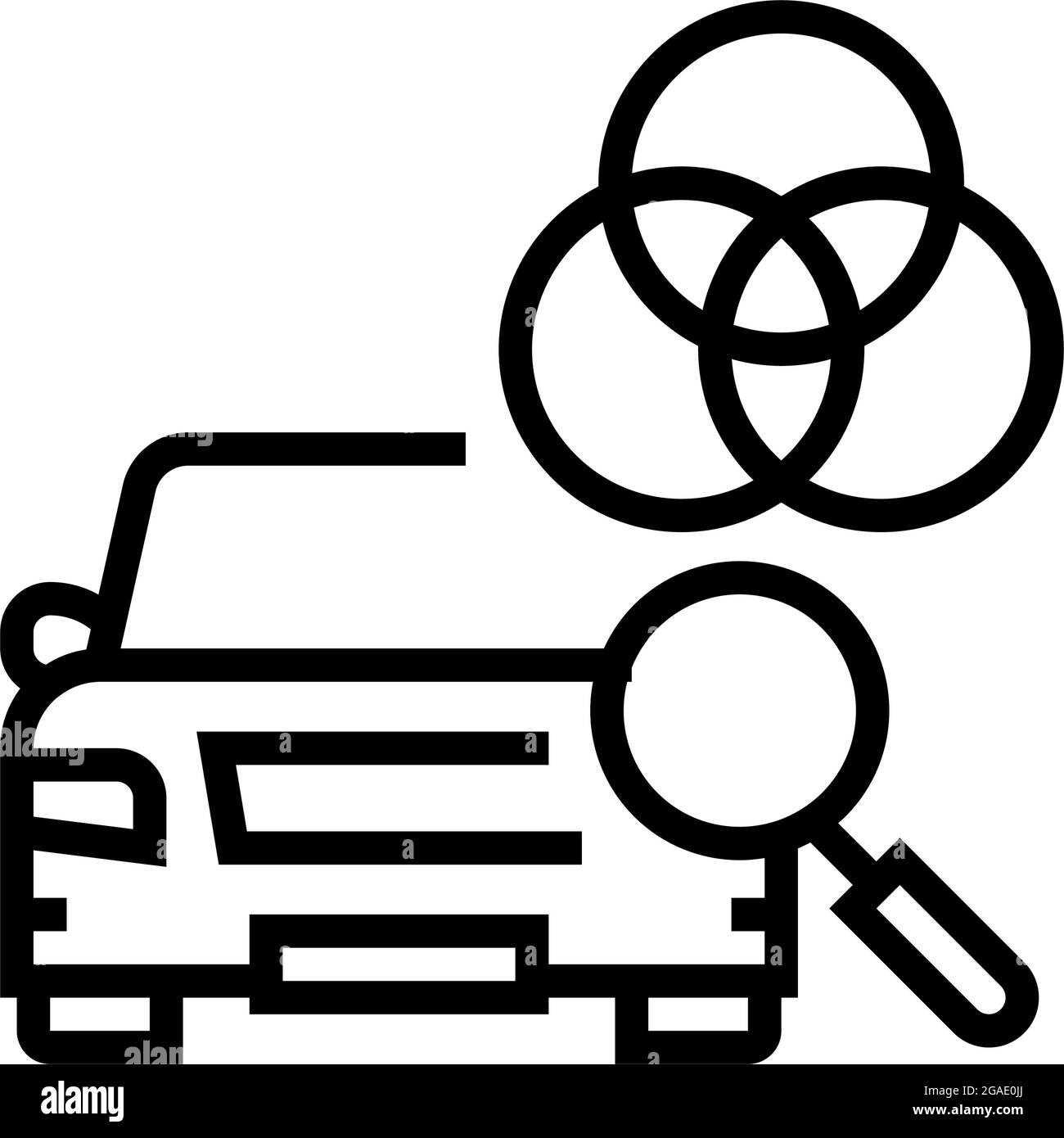 color matching line icon vector illustration Stock Vector Image & Art ...