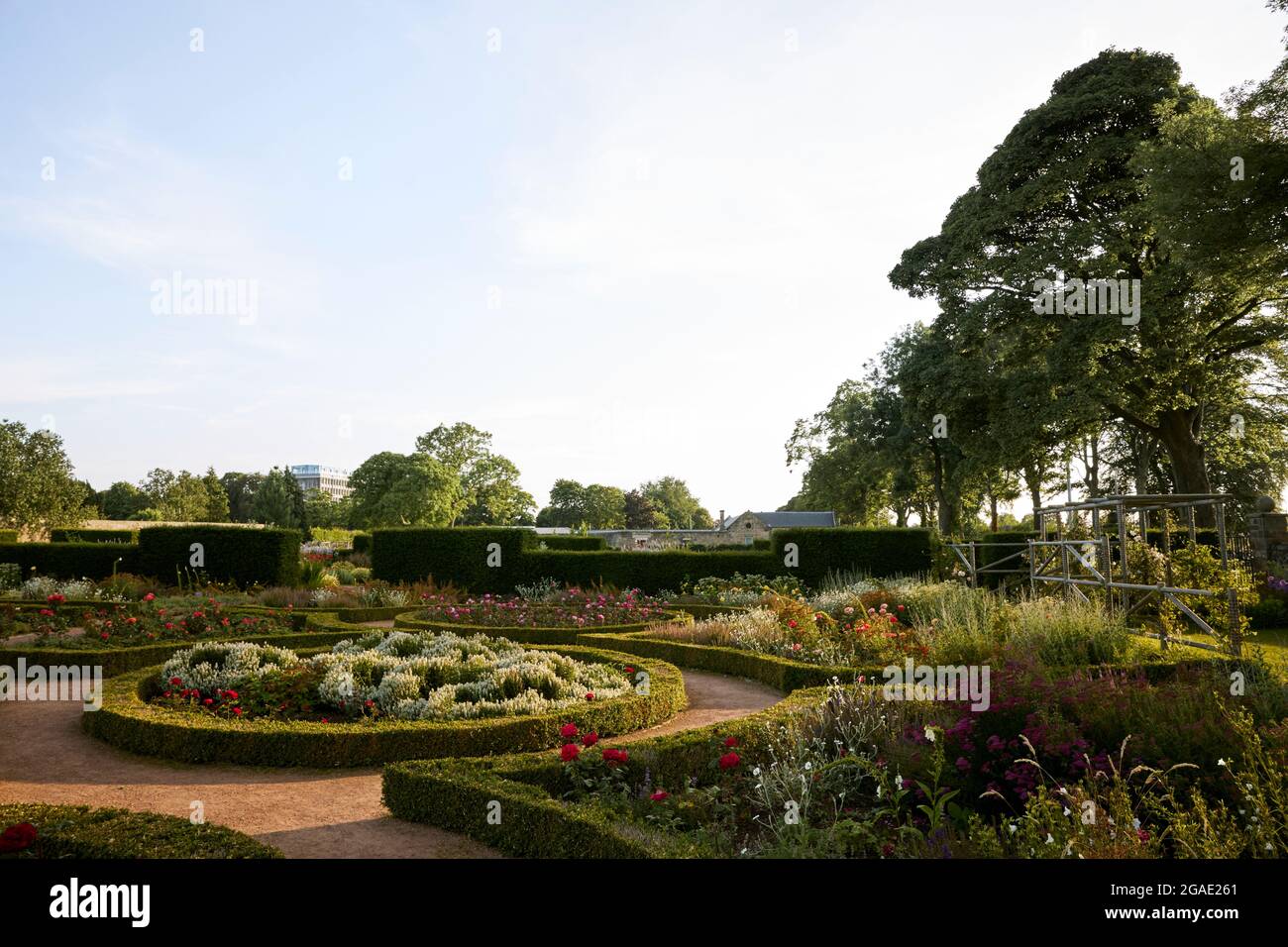 Saughton Park Gardens, City of Edinburgh, Scotland. Summer sunset light ...