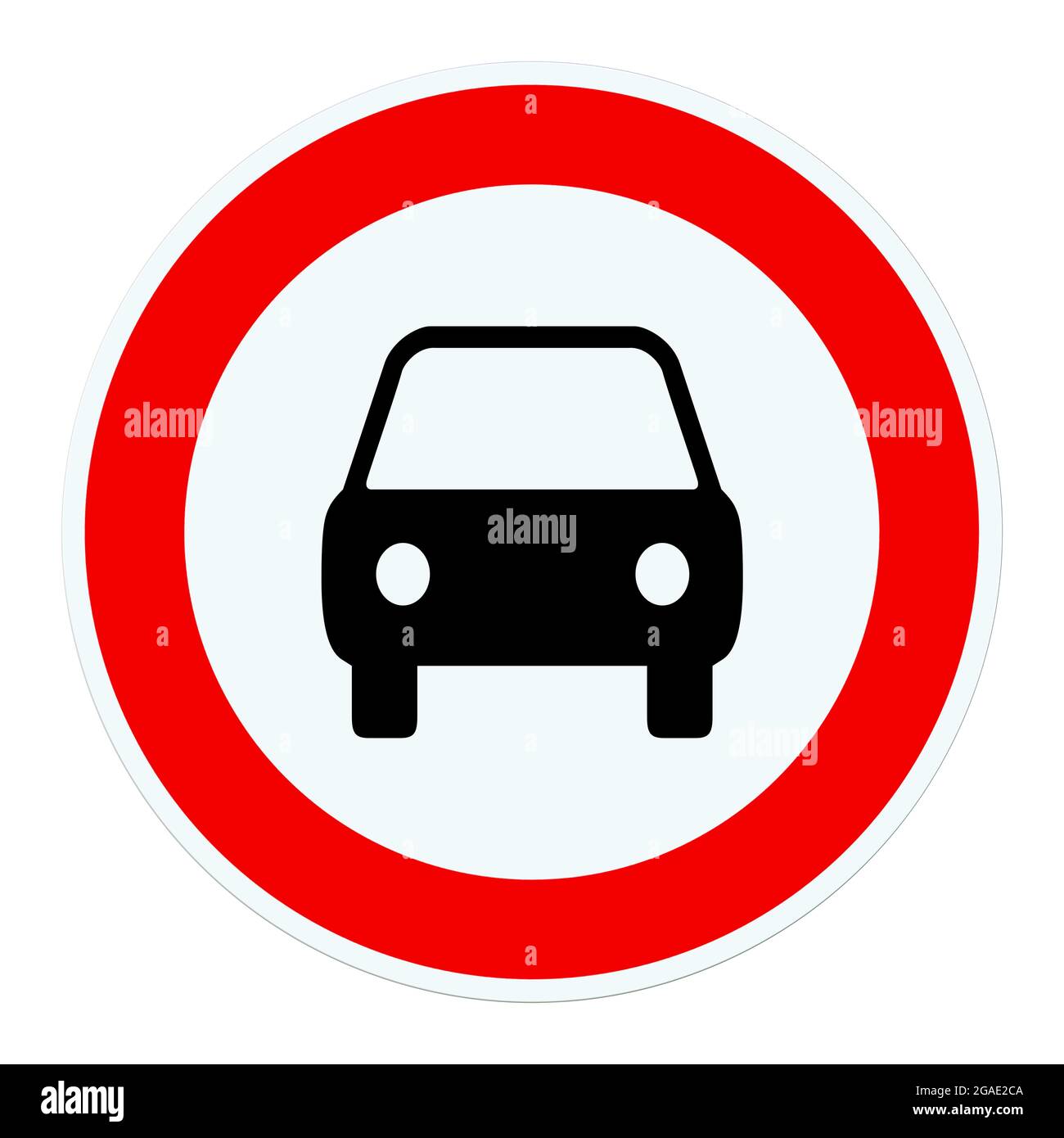 Traffic sign for no passage of motor vehicles, illustration Stock Photo ...