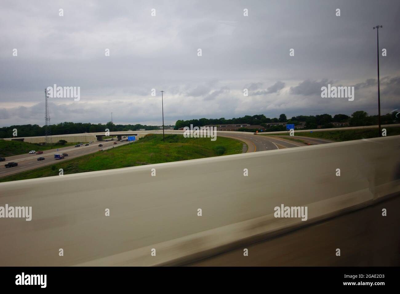Freeways During a Cloudy Day, Indianapolis, Indiana Stock Photo - Alamy