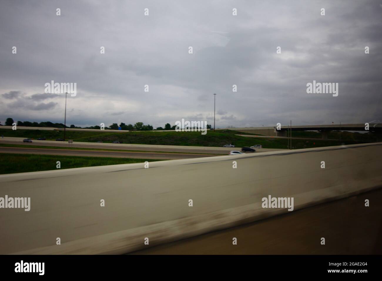 Freeways During a Cloudy Day, Indianapolis, Indiana Stock Photo - Alamy