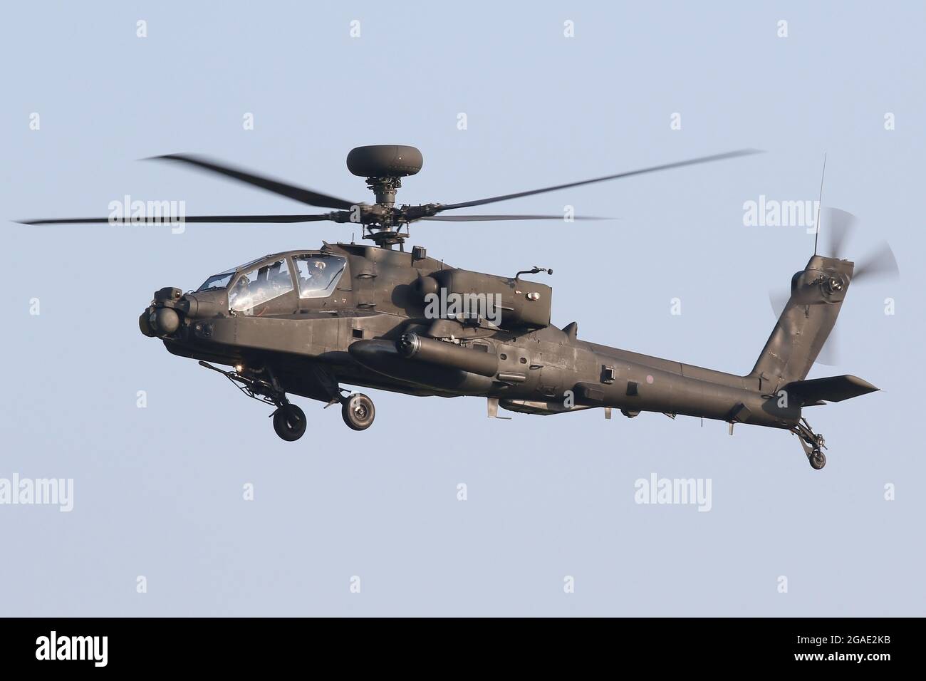 Army Air Corps Apache AH1 over Wattisham airfield in Suffolk Stock ...