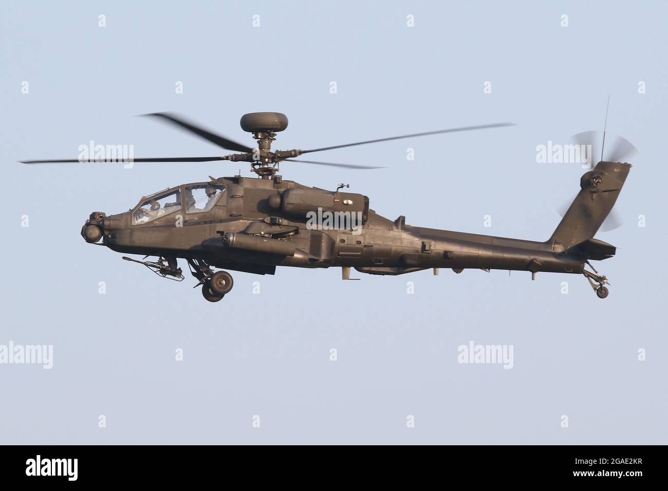 Army Air Corps Apache AH1 over Wattisham airfield in Suffolk Stock ...