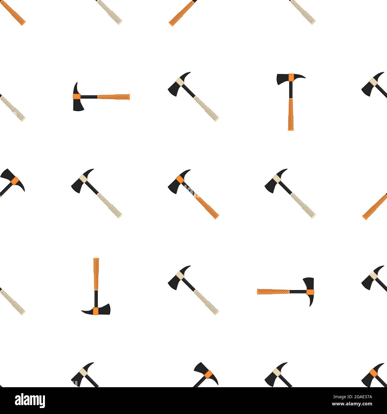Illustration on theme pattern steel axes with wooden handle, metal ax ...
