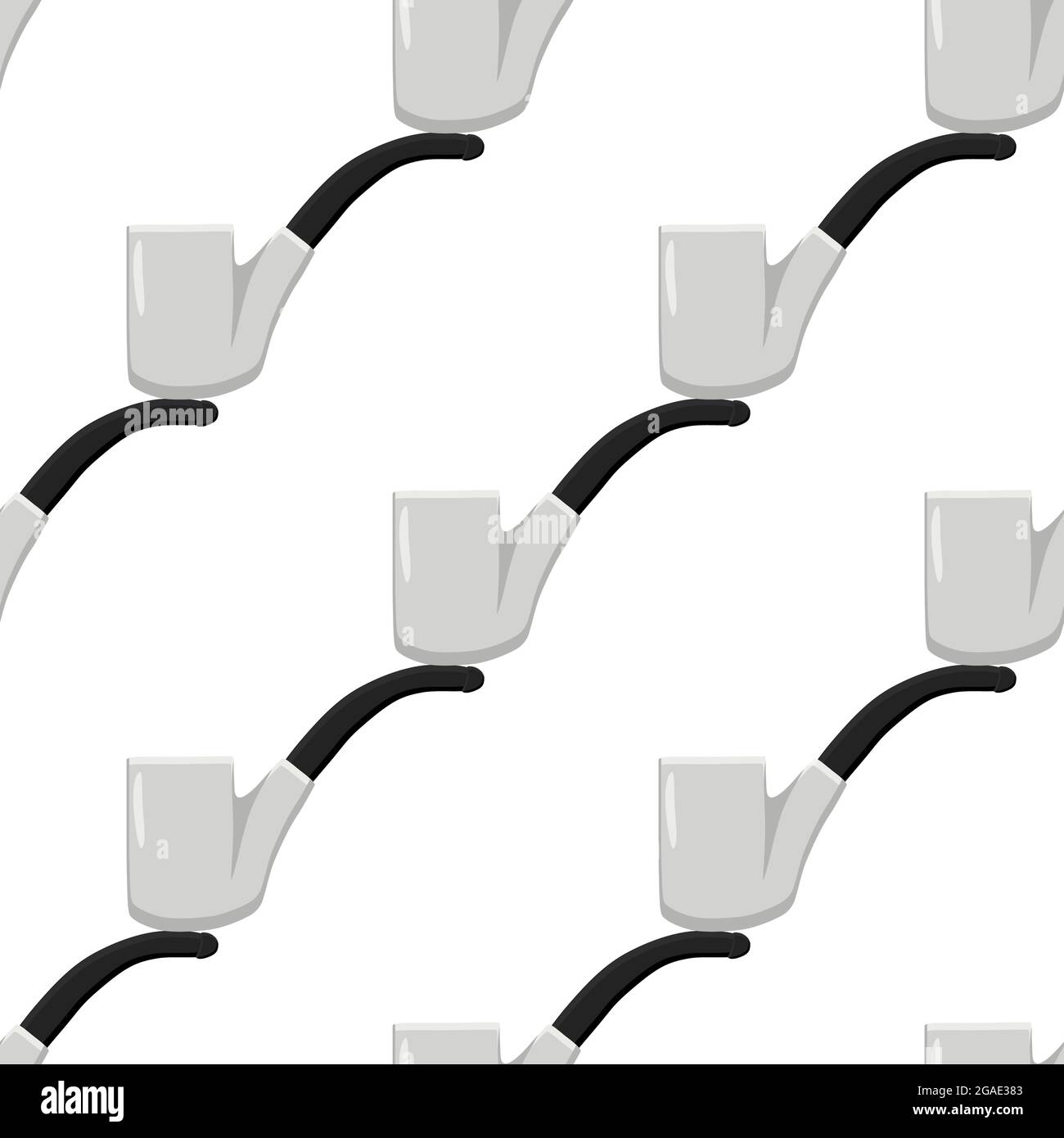 Illustration on theme many identical seamless types smoke pipes ...