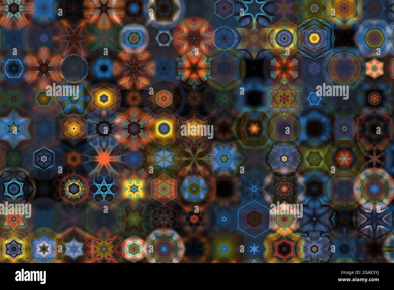 A kaleidoscope background with beautiful repeating shapes for use in ...