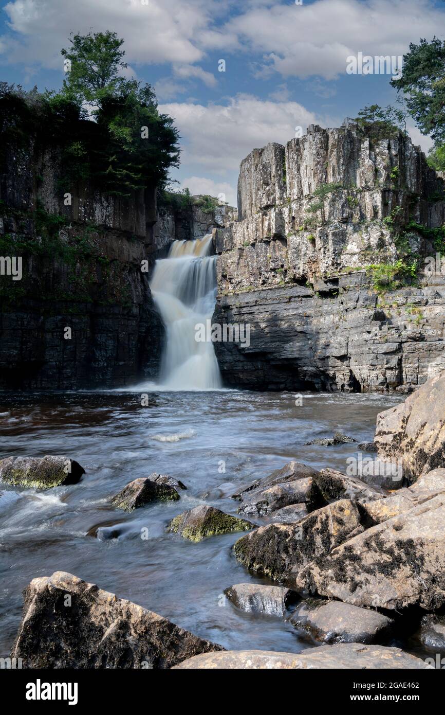 High Force falls, owned by Raby Estates, on the River Tees in County ...