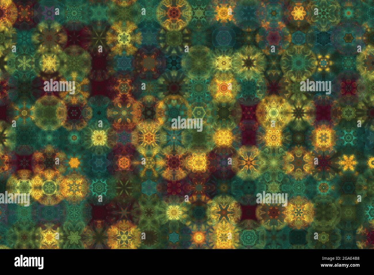 A kaleidoscope background with beautiful repeating shapes for use in ...