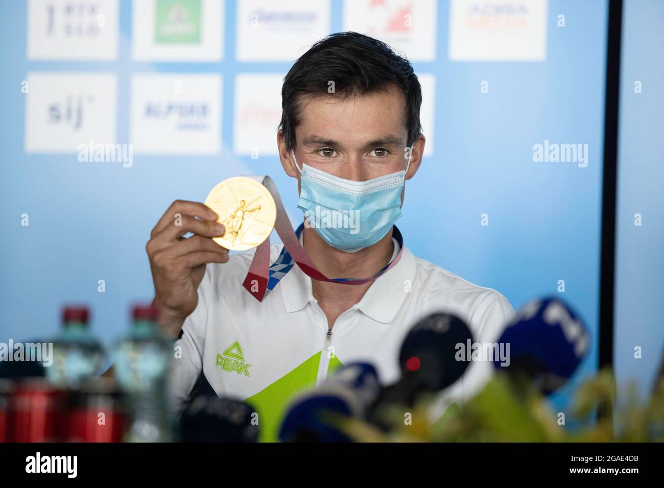 Zgornji Brnik, Slovenia. 30th July, 2021. Slovenian road cycling ...