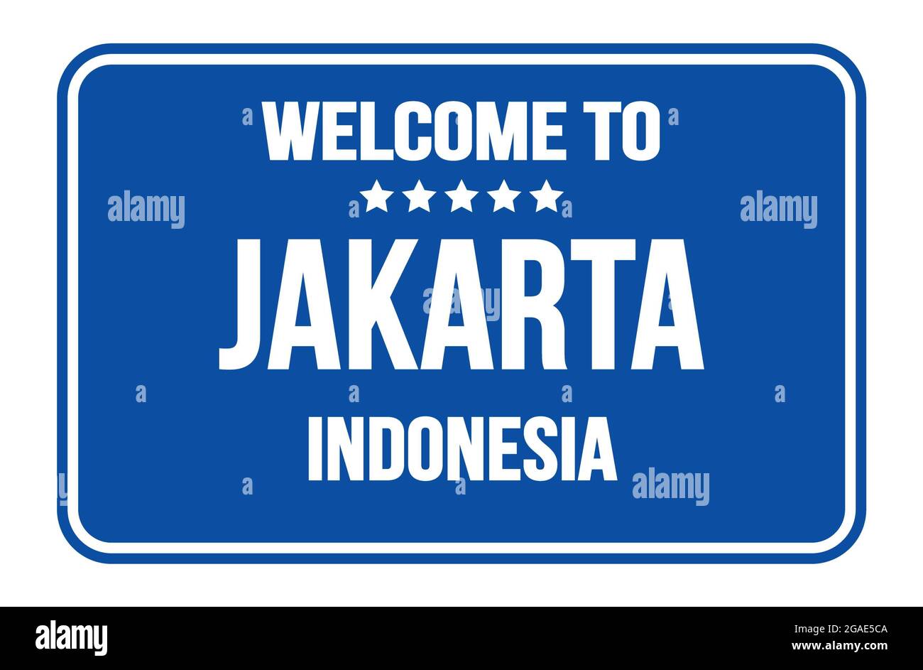 Welcome jakarta stamp hi-res stock photography and images - Alamy