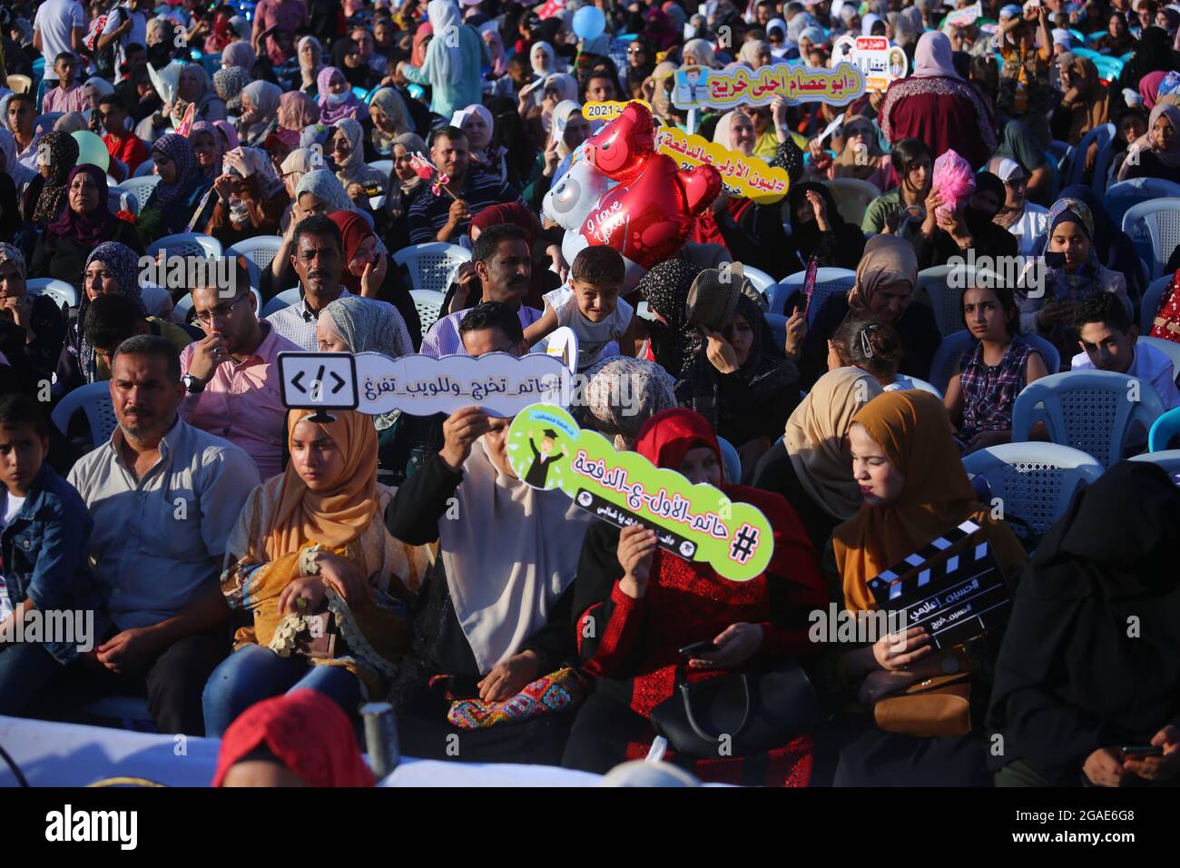 July 29, 2021, Gaza city, The Gaza Strip, Palestine: New graduates ...