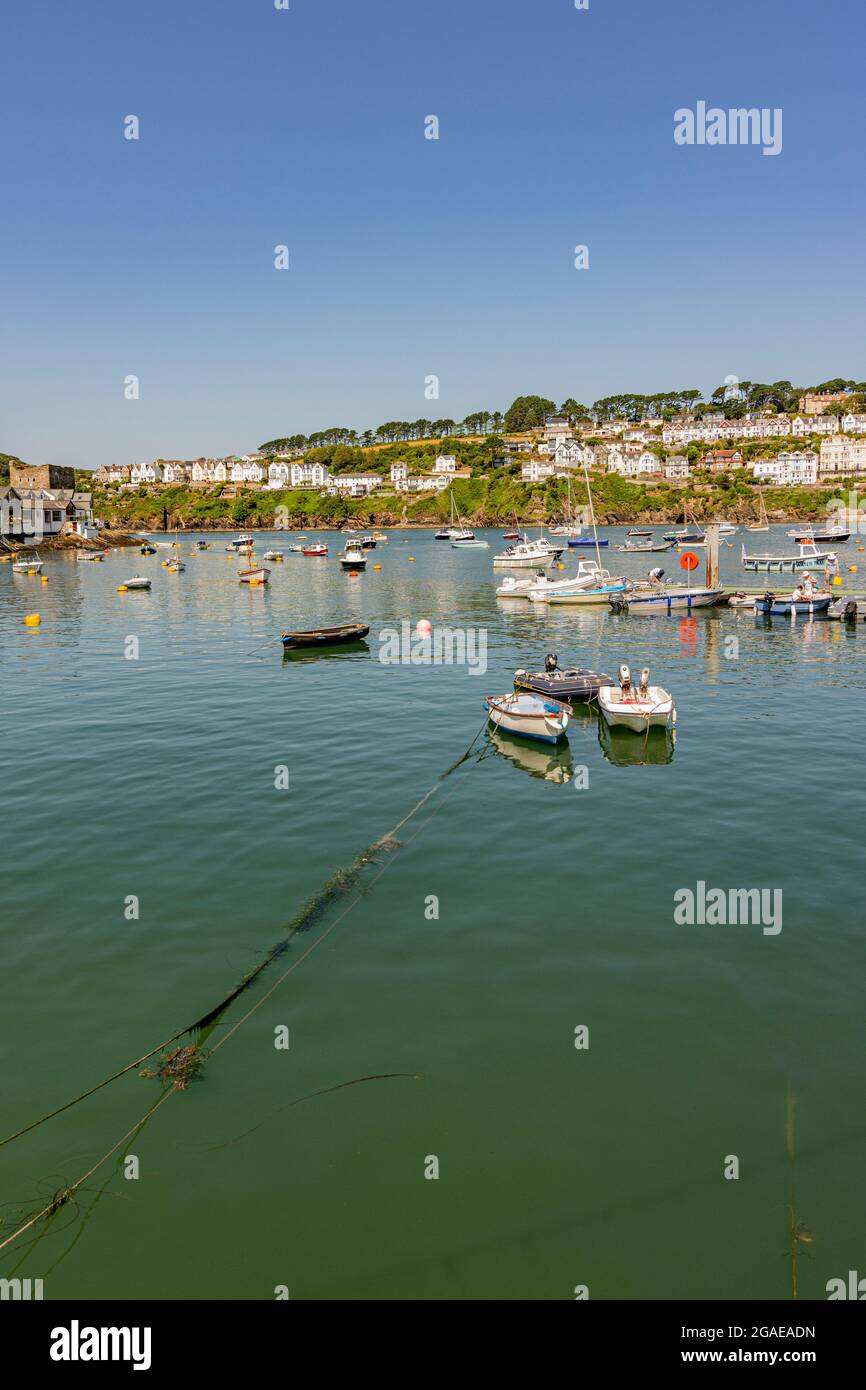 Looking over to Fowey (south of the main town) from the quayside of ...