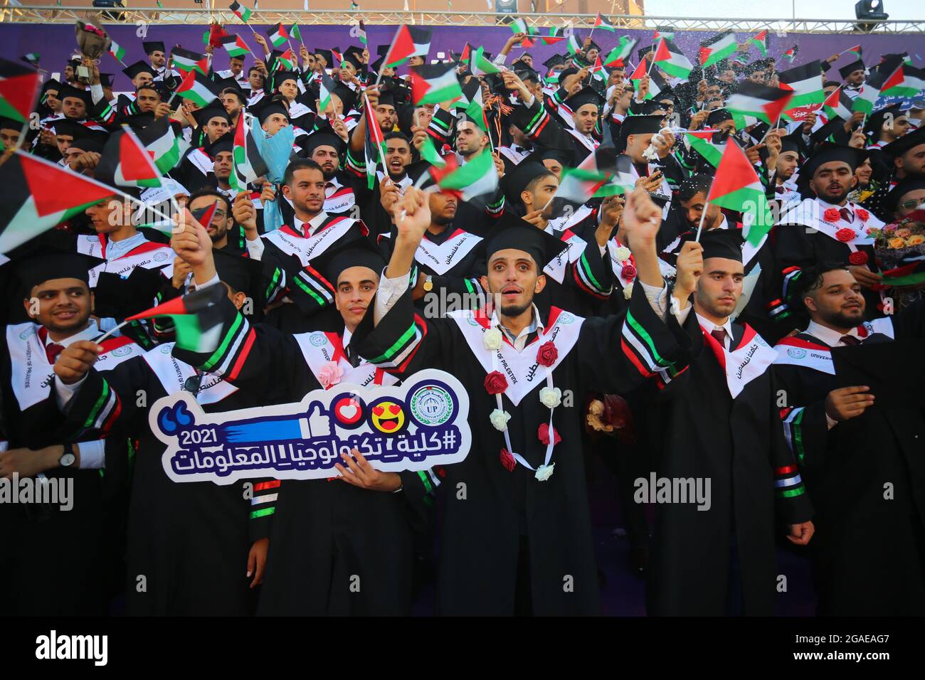 July 29, 2021, Gaza city, The Gaza Strip, Palestine: New graduates ...