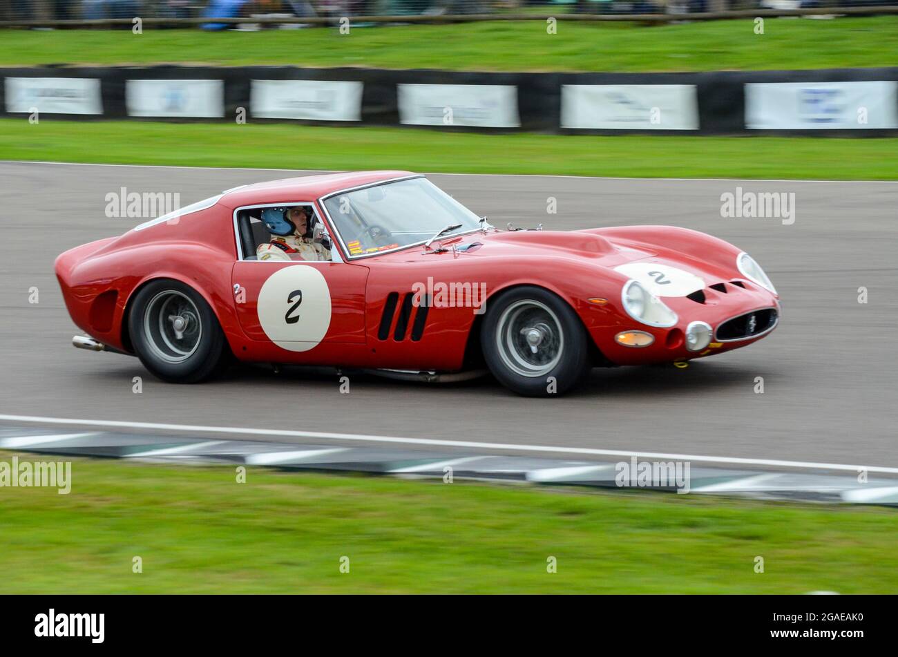 Ferrari 330 GTO racing car competing in the RAC Tourist Trophy ...