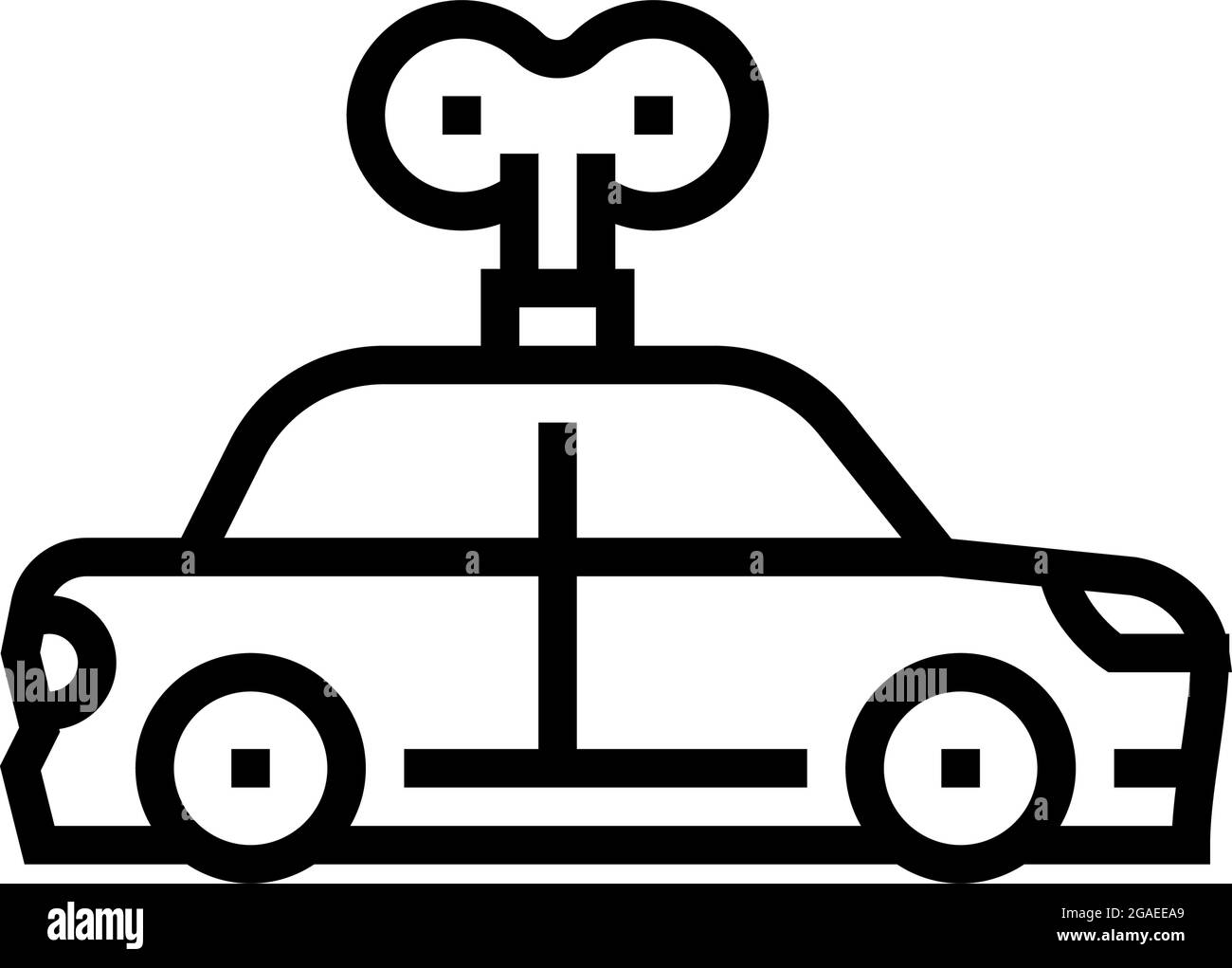 car toy kindergarten line icon vector illustration Stock Vector Image ...