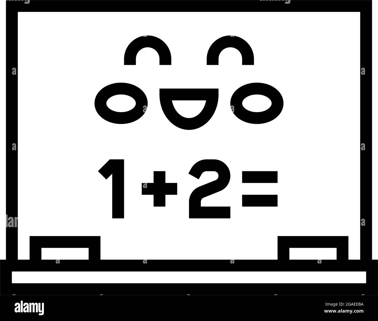 mathematics lesson kindergarten line icon vector illustration Stock ...