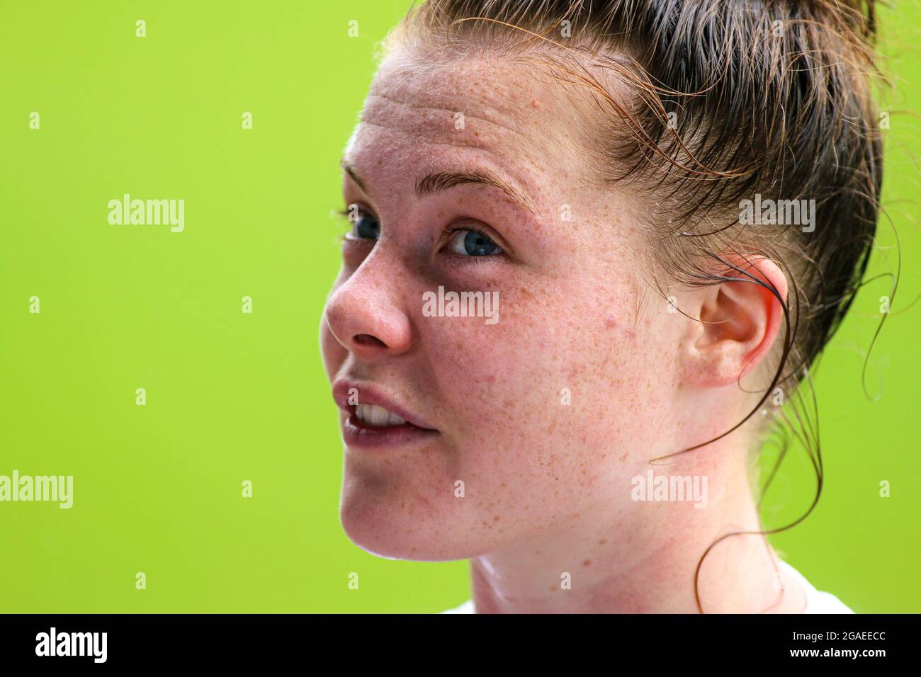 Emily Murphy (9 England) smiles after the Women’s Under-19 ...