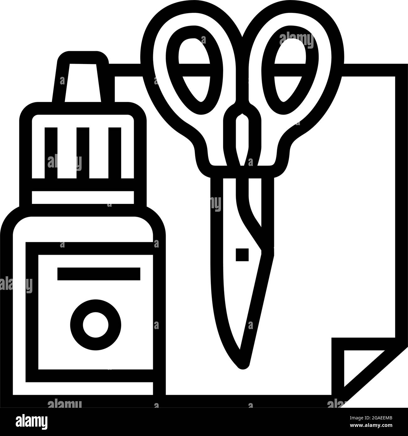 handmade tools kindergarten line icon vector illustration Stock Vector ...