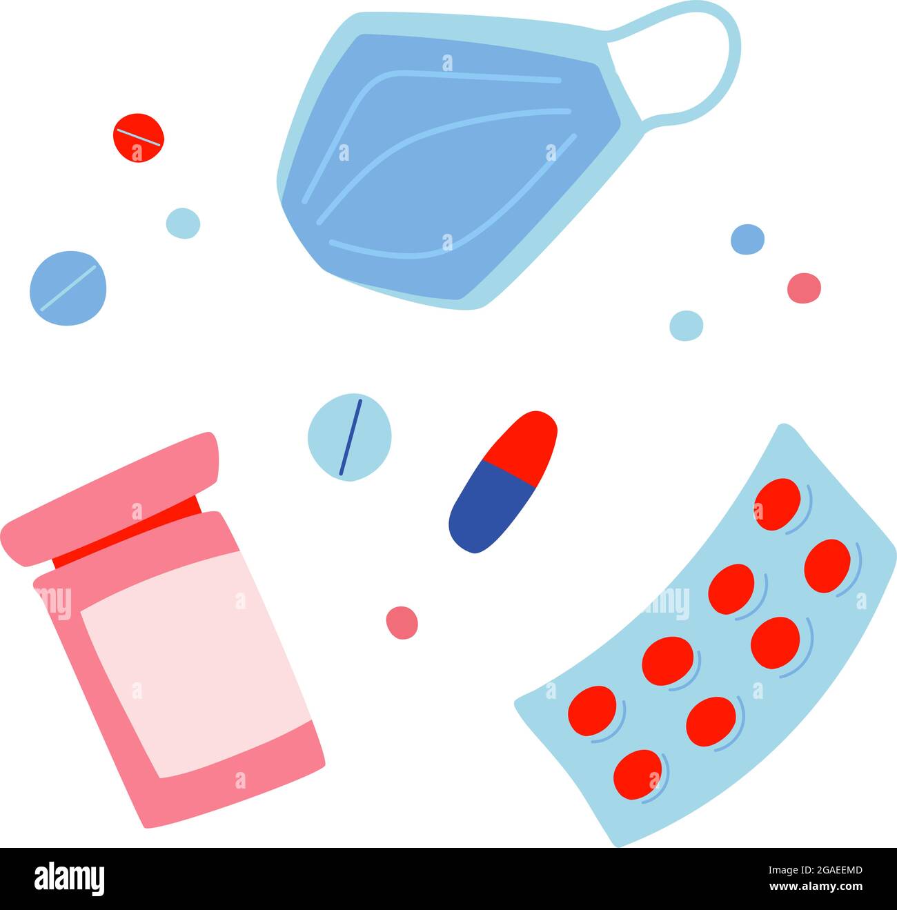 Medical background pills mask Stock Vector Images - Alamy