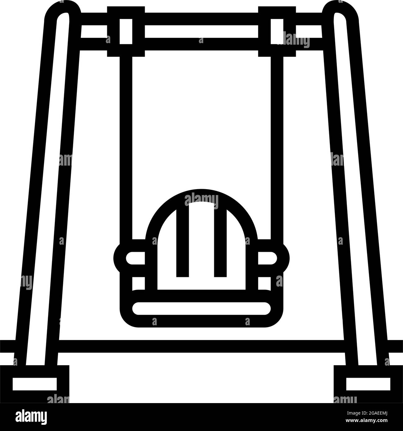 swing kindergarten line icon vector illustration Stock Vector Image ...