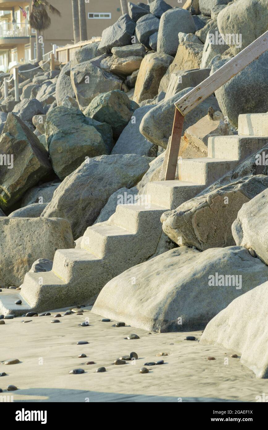 Vertical shot stairs beach hi-res stock photography and images - Alamy