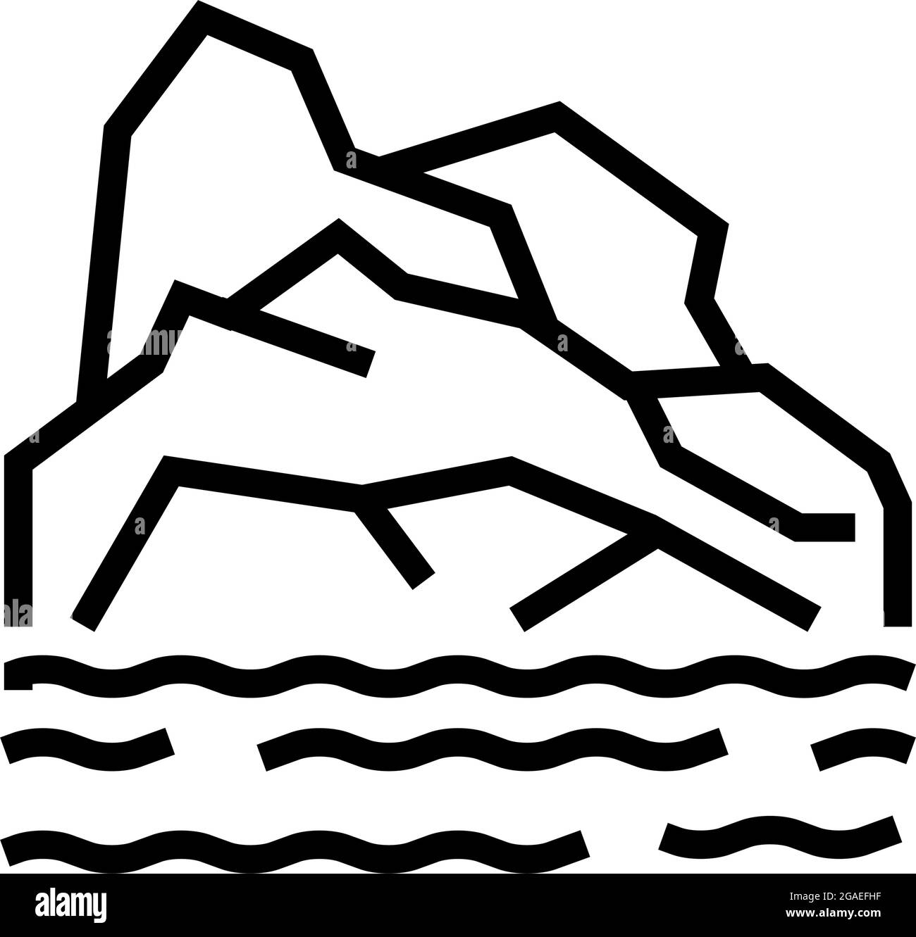 arctic land line icon vector illustration Stock Vector Image & Art - Alamy