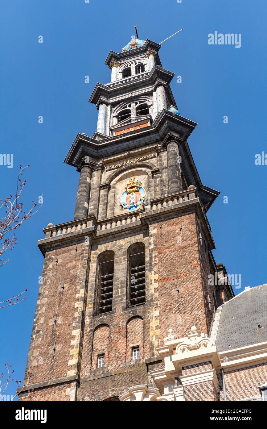 Westerkerk church and prinsengracht canal hi-res stock photography and ...