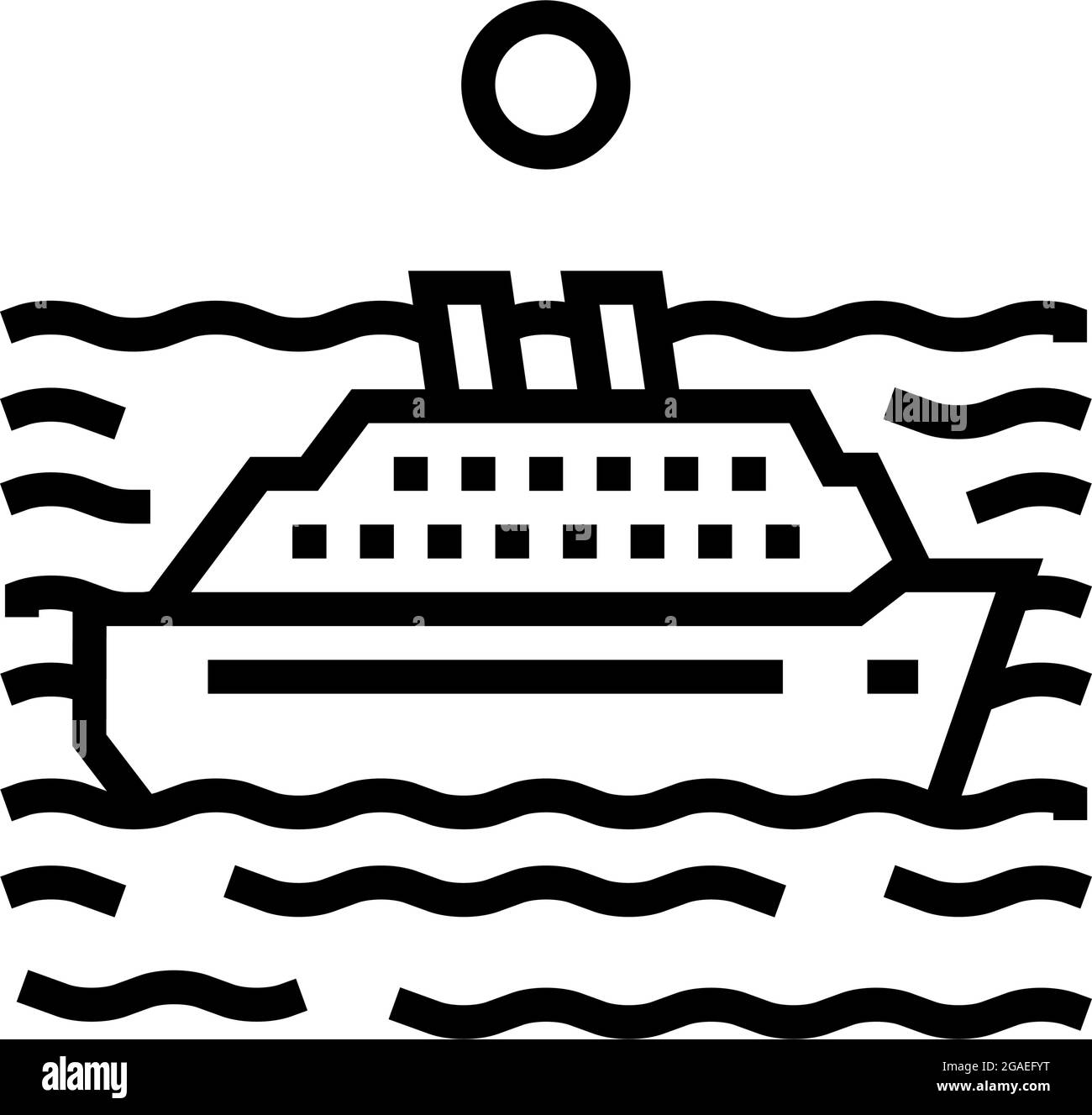 open ocean line icon vector illustration Stock Vector Image & Art - Alamy