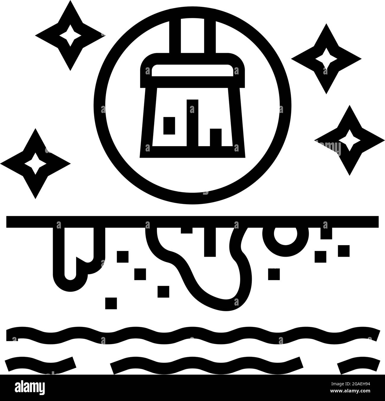 pool cleaning services line icon vector illustration Stock Vector Image ...