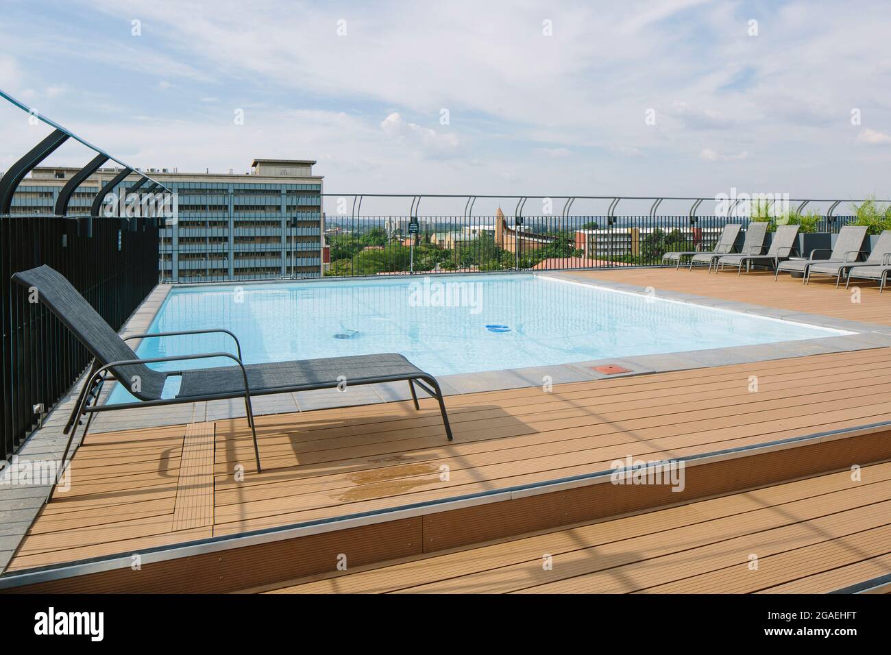 Rooftop pool. Brooklyn House, Pretoria, South Africa. Architect ...