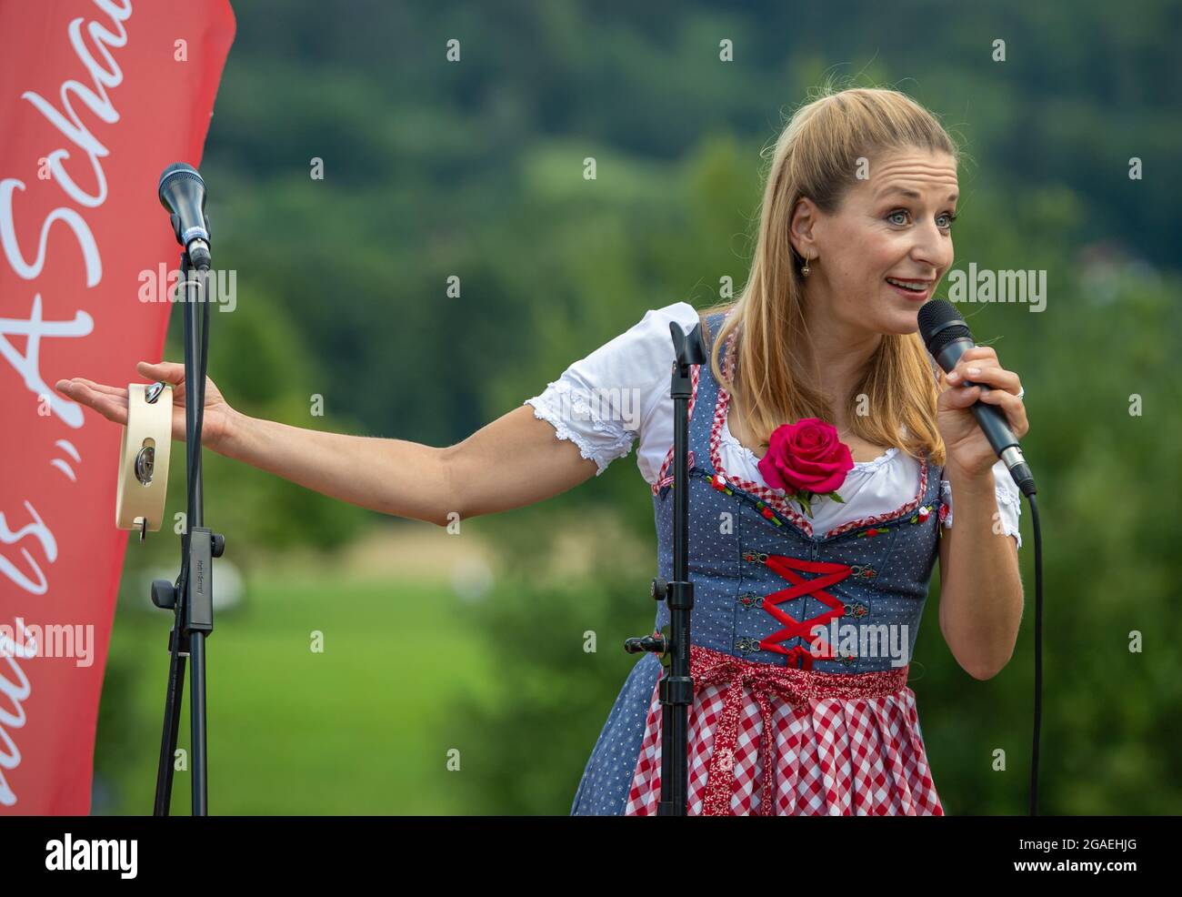 Aschau I.Chiemgau, Germany. 30th July, 2021. Singer and TV presenter ...