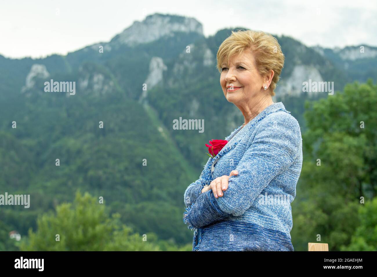Aschau I.Chiemgau, Germany. 30th July, 2021. Presenter Carolin Reiber ...